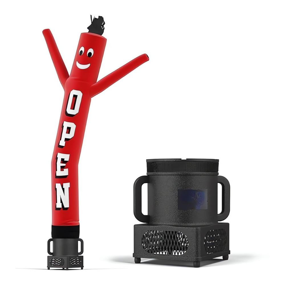 Open Wacky Inflatable Tube Man Set – 7ft Red Promo Dancer | Got Inflatables