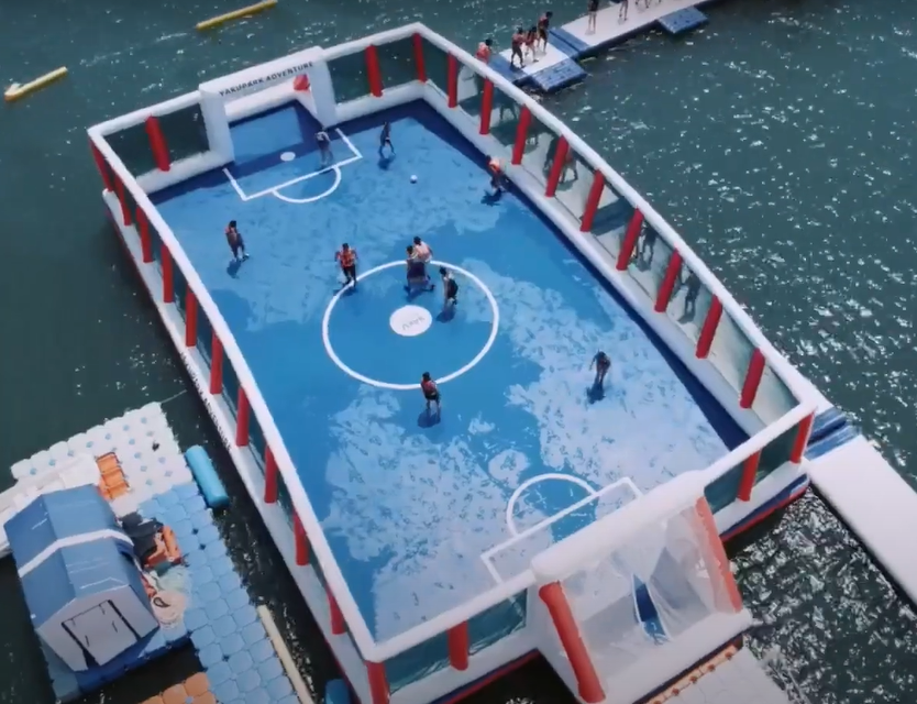 Inflatable Floating Football Pitch for Water Events | Got Inflatables