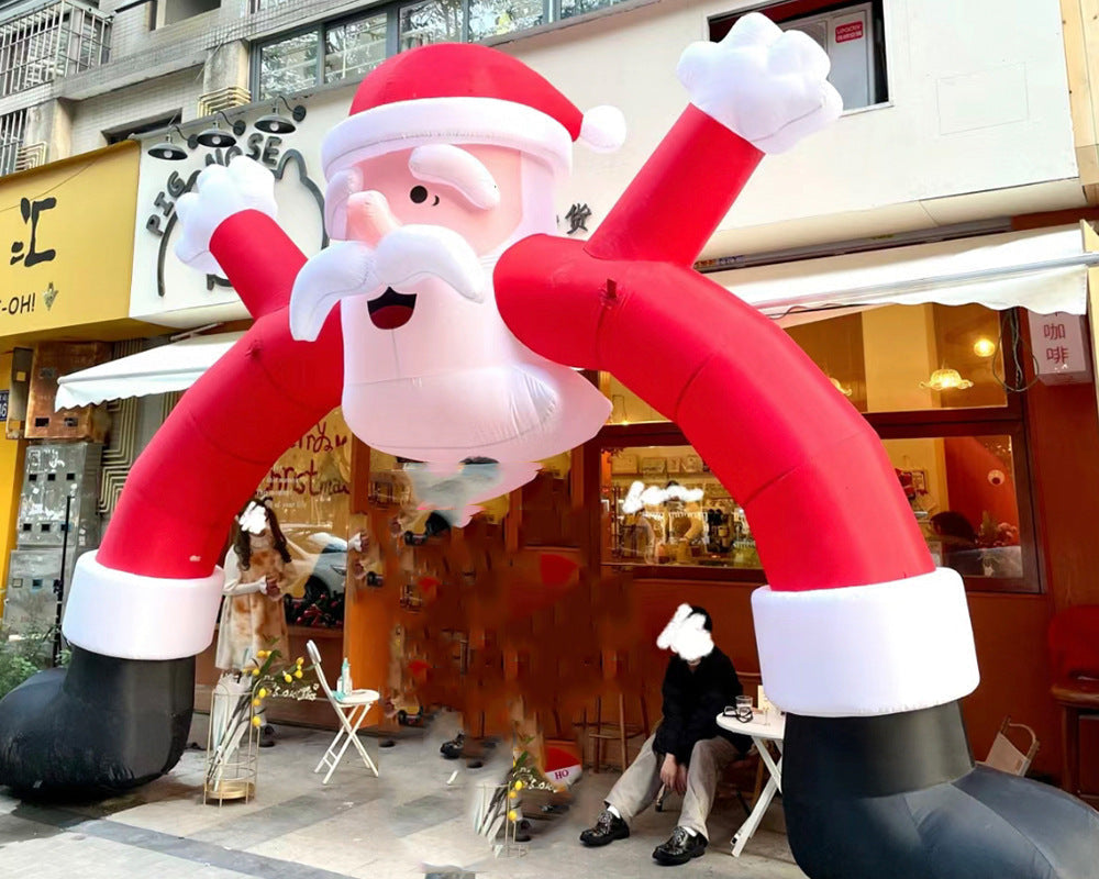 Arch Happy Santa Christmas Inflatable Door Decor | Got Inflatables